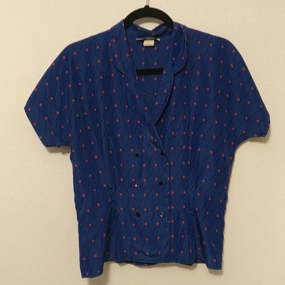 jonathan martin | Tops | Vintage Jonathan Martin Double Breasted Blouse ...